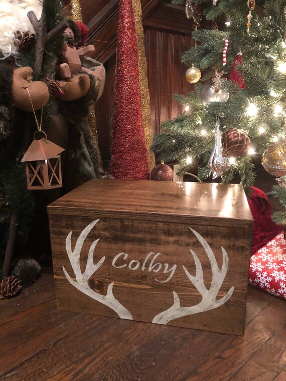 Home & Living reclaimed wood Hunting box Storage box deer box rustic ...