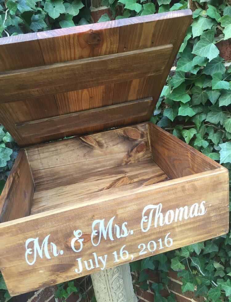 Wedding box wedding cake stand rustic cake stand | Etsy