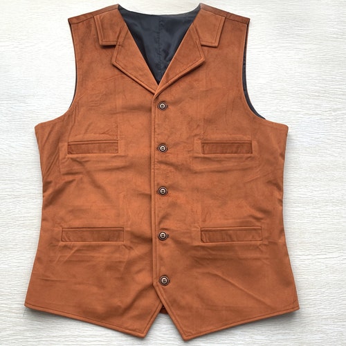 Mens Vest Burnt Orange Velvet Wedding Prom Waistcoat Tailored - Etsy
