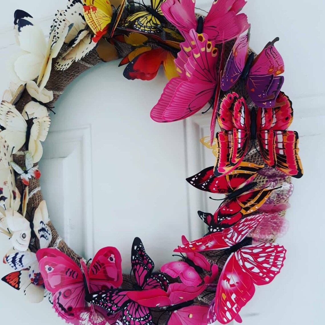 Ombre Butterfly Front Door Wreath Butterfly Decor Front Door | Etsy