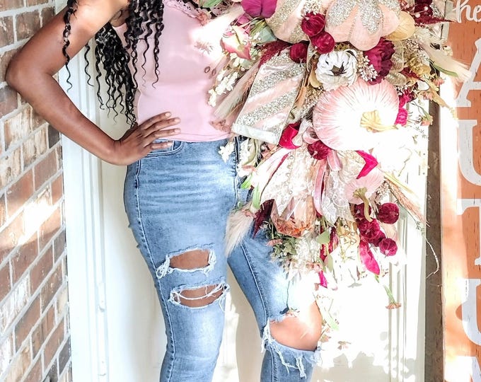 Fall Wreath for Front Door, Glam Wreath, Autumn Wreath, XL Glam Swag ...