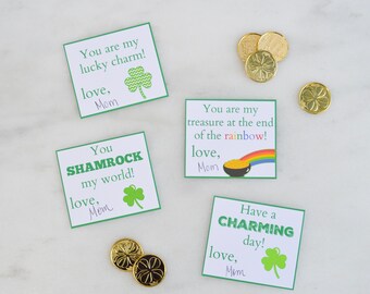 Printable St. Patrick's Day Lunchbox Notes for Kids, Saint Patricks Day ...