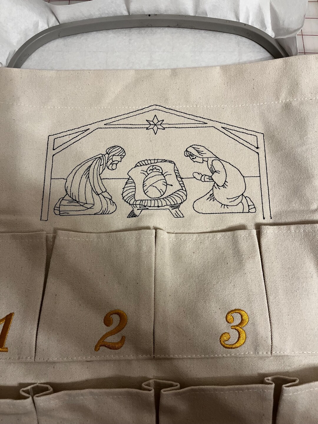 Embroidered Advent Calendar - Etsy