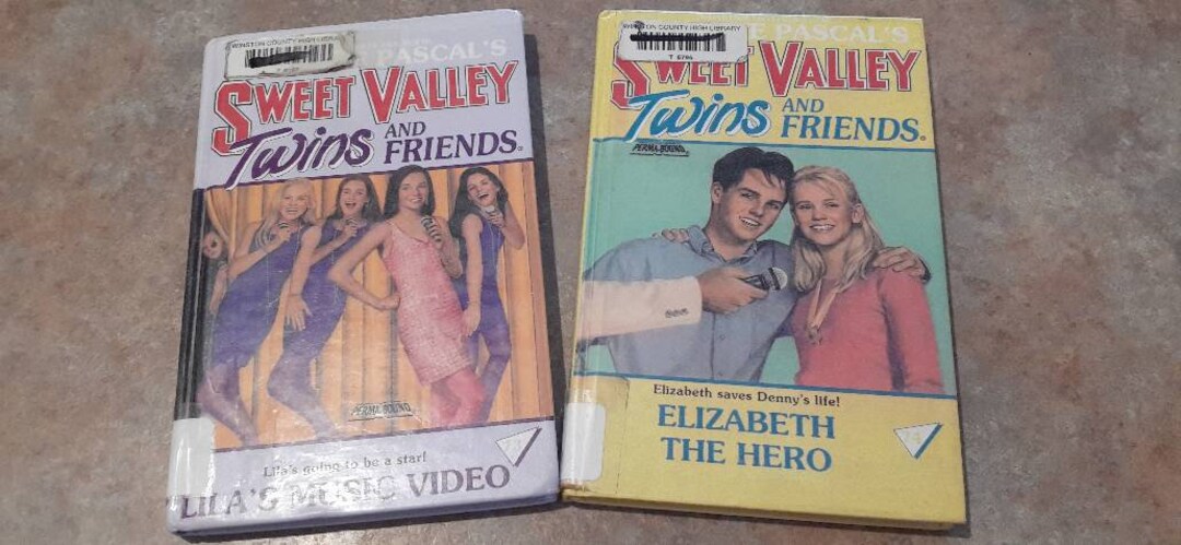 Set of 2 Sweet Valley Twins Former Library Books, Hardcover - Etsy