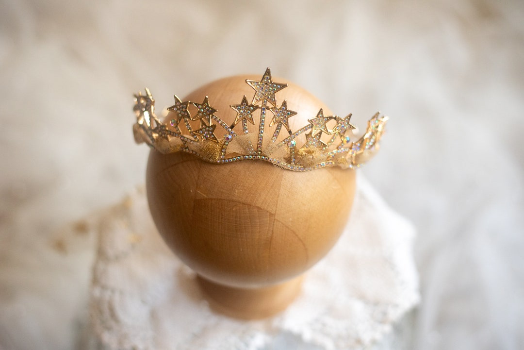 RTS, Stars Crown, Gold Color Crown, Stars Sitter Crown, Sparkling Crown ...