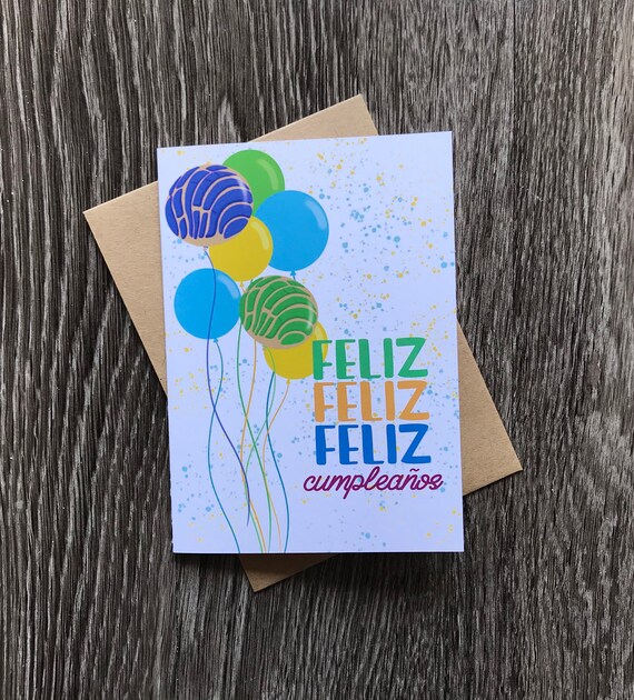Concha Balloons Felíz Cumpleaños Happy Birthday Spanish | Etsy