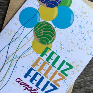 Concha Balloons | Felíz Cumpleaños | Happy Birthday | Spanish Tarjeta ...