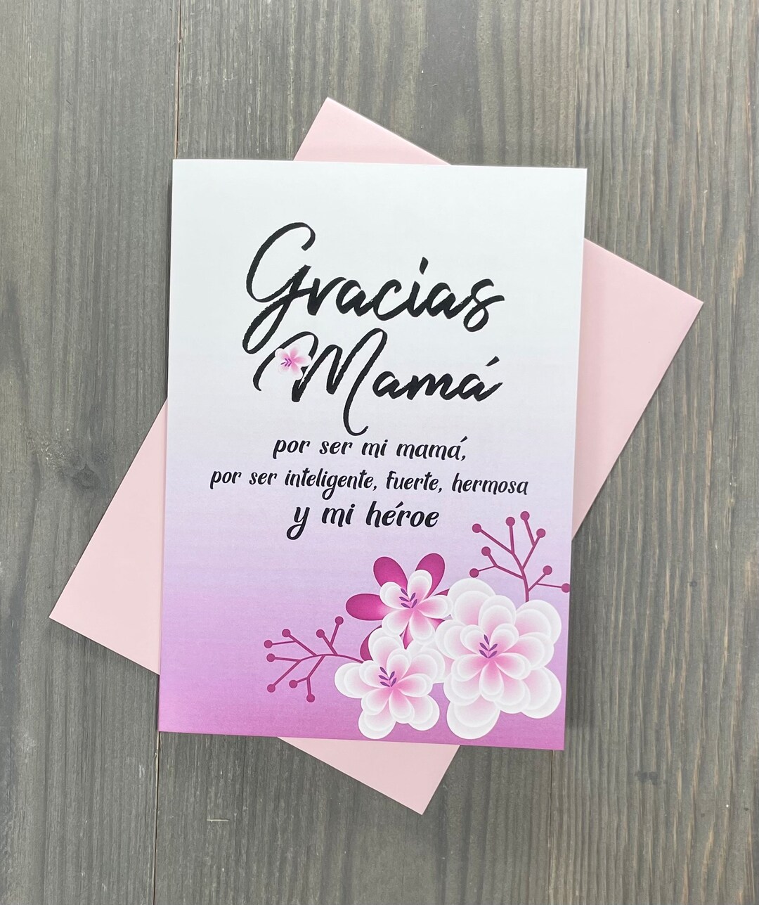 Mother's Day Card Dia De Las Madres Gracias Mama - Etsy