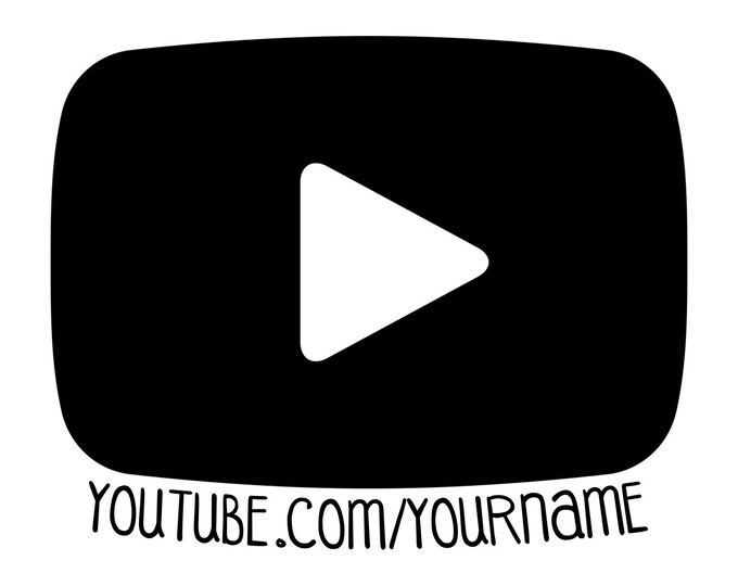 Personalized Youtube Logo / Laptop / MacBook / Car Decal Sticker Vinyl ...