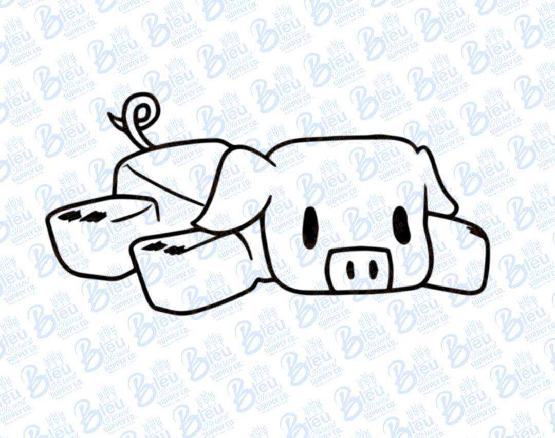 Block Pig / Minecraft / Decal Sticker Laptop MacBook / Car Decal ...