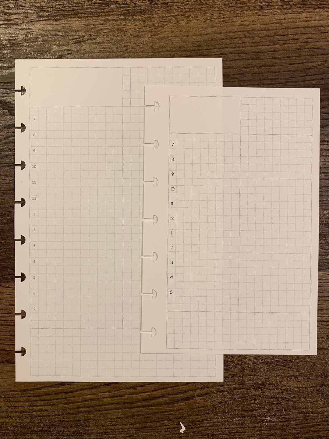 Undated Daily DO1P Day on One Page/ Timeline Grid Paper Inserts. Happy ...