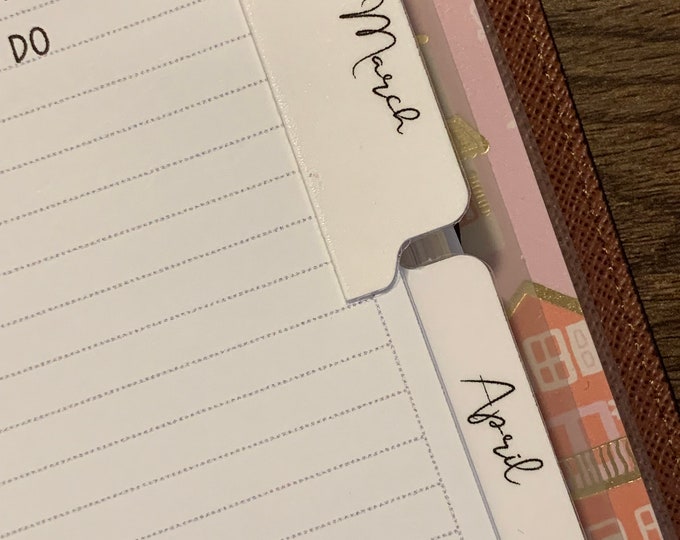 Set of 4 Custom Made to Order Laminated Stick on Tab Dividers for Your ...