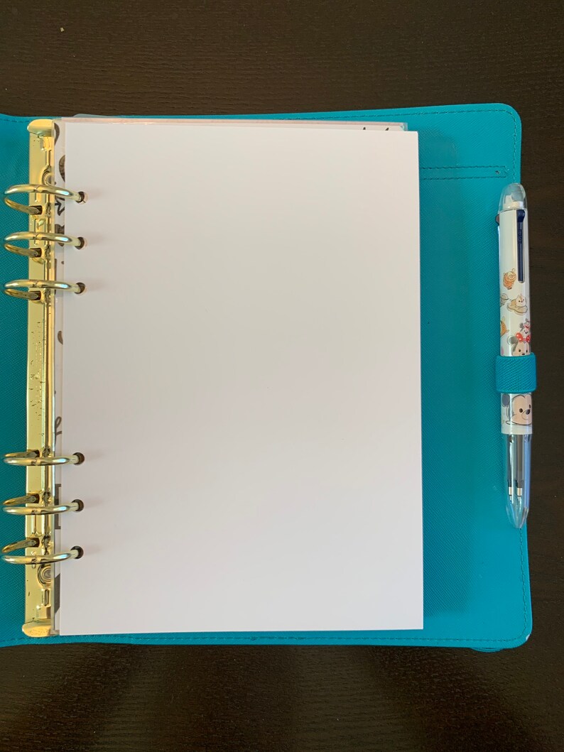 6 Ring Planner Binder Plain Blank White 32lb Paper Inserts 30 - Etsy Canada