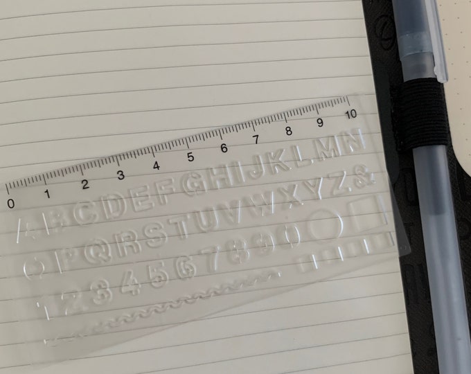 Muji Alphabet and Numbers Planner Stencil/ Template With Ruler for ...