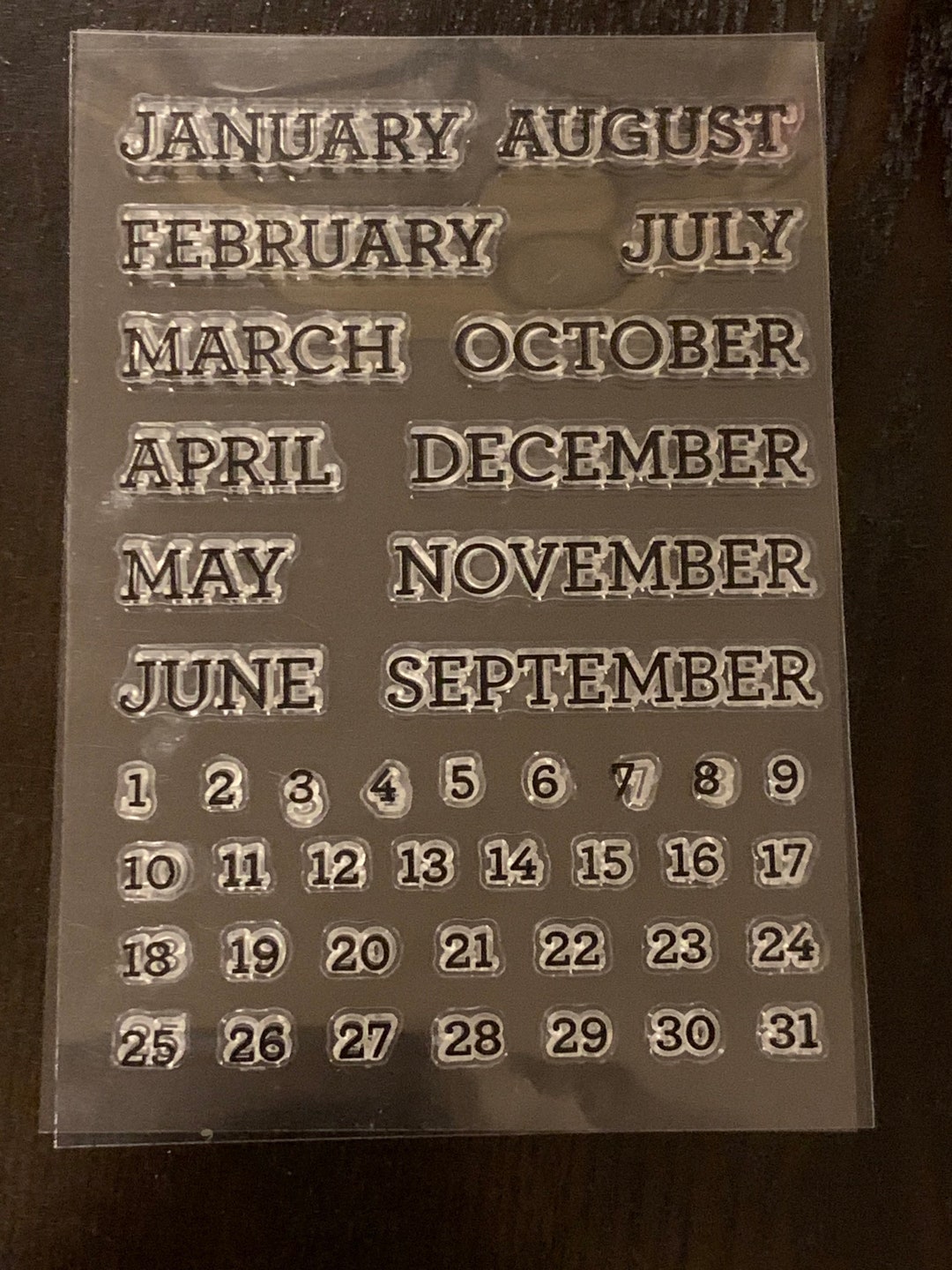 43 Pc Months and Dates Typewriter Font Calendar Scrapbook Diary Journal ...