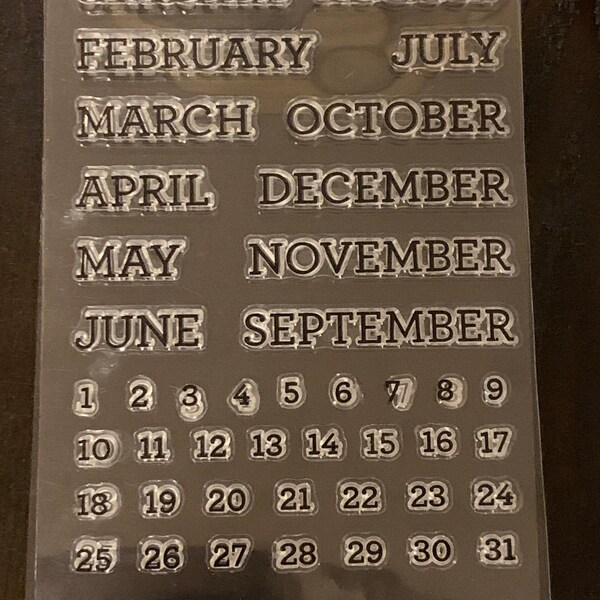 Calendar Stamp - Etsy