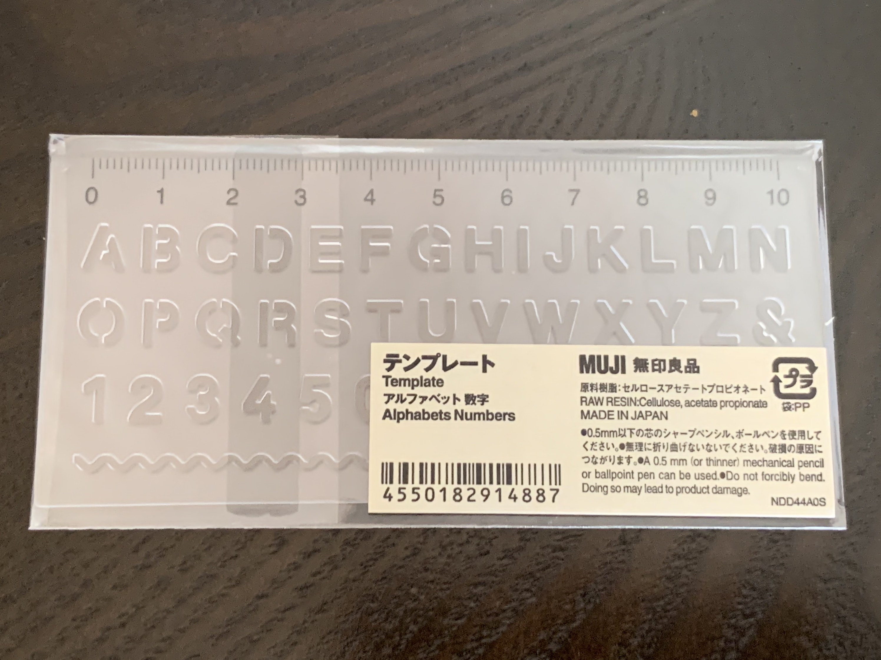 Muji Alphabet and Numbers Planner Stencil/ Template with Ruler | Etsy