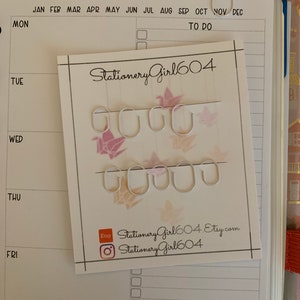 Cute Tiny Black or White Mini Paper Clips. 10 Pieces for Your Planner ...