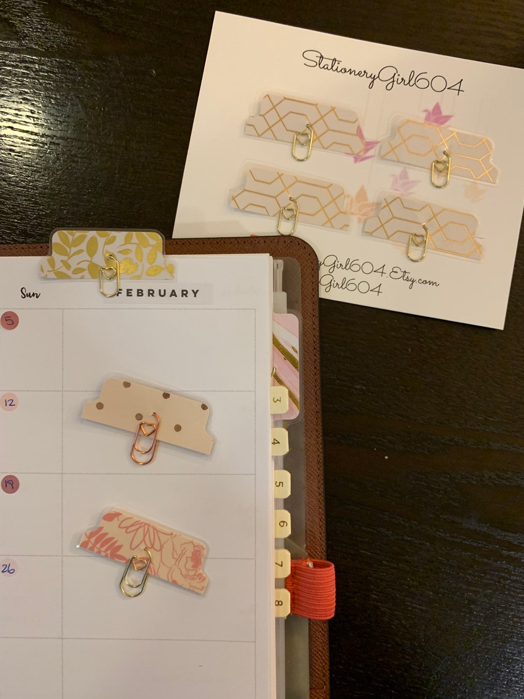 Laminated Reusable Repositionable Tab Dividers/ Paperclip Bookmarks for ...