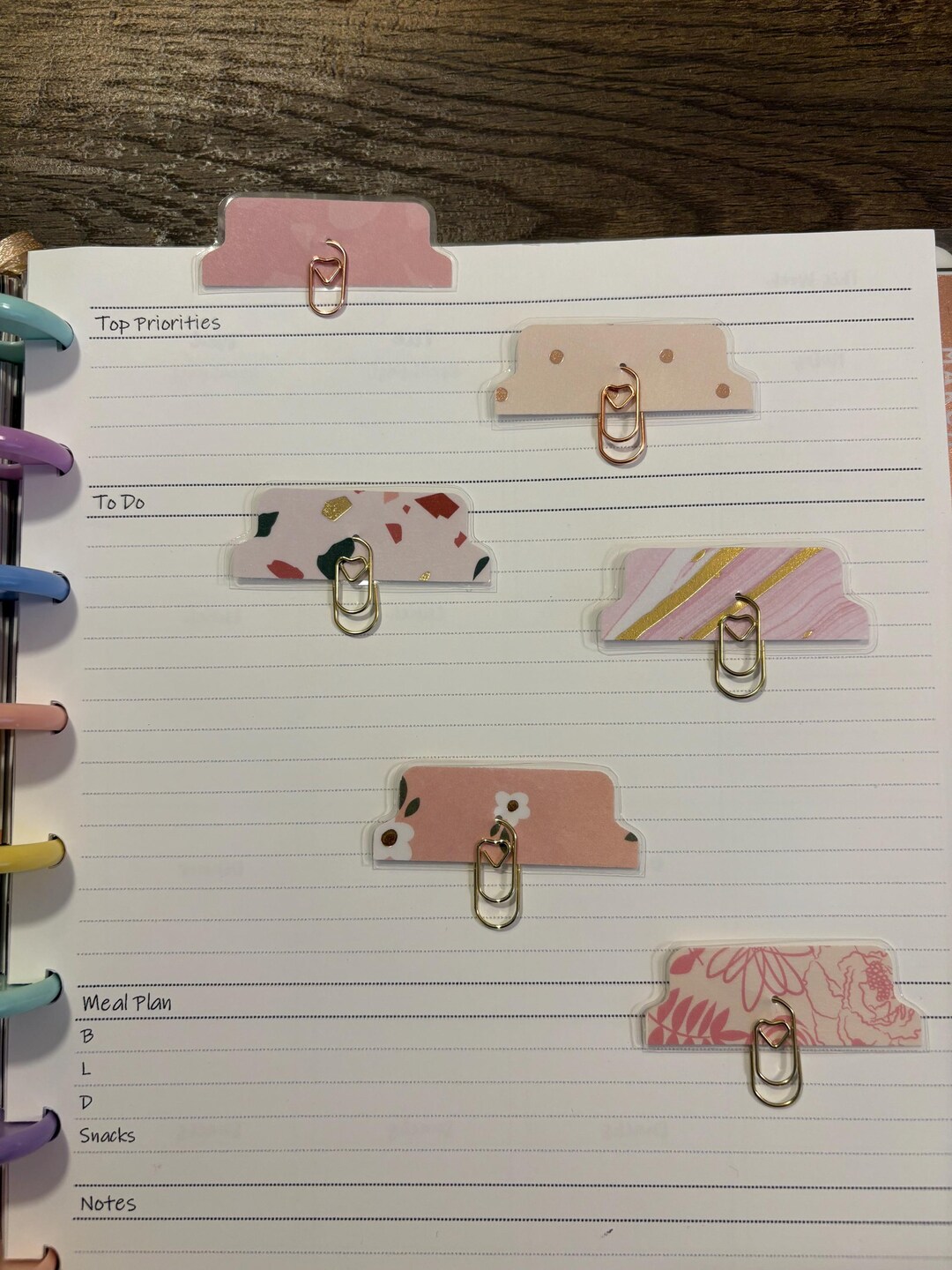 Laminated Reusable Repositionable Tab Dividers/ Paperclip Bookmarks for ...