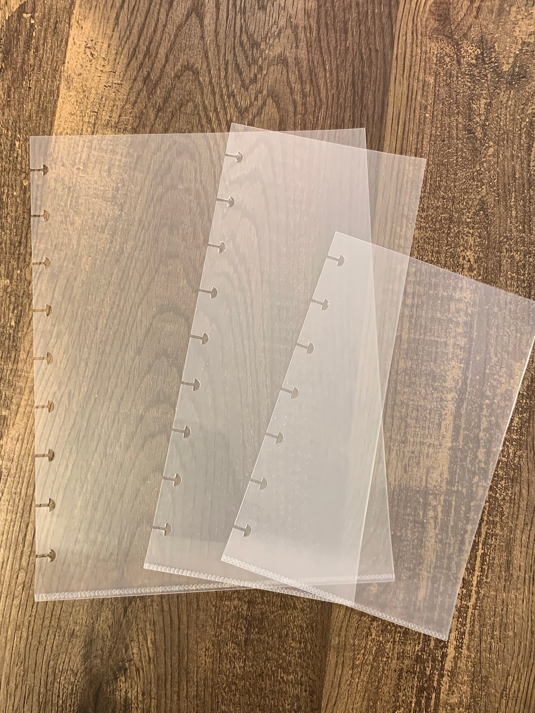 Clear Plastic Disc Planner Page Protector Storage Pocket for Classic ...