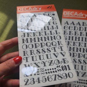Lot of 2 Dry Transfer Sheets Font Number 33 Letraset Rub on Letters ...