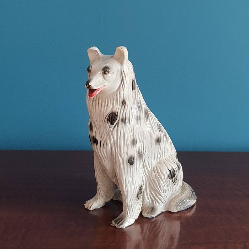 Vintage Ceramic Dog Figurine Mid Century Kitsch - Etsy