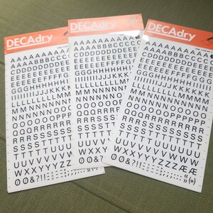 Lot of 3 Dry Transfer Sheets Font Number 75 Letraset Rub on Letters ...