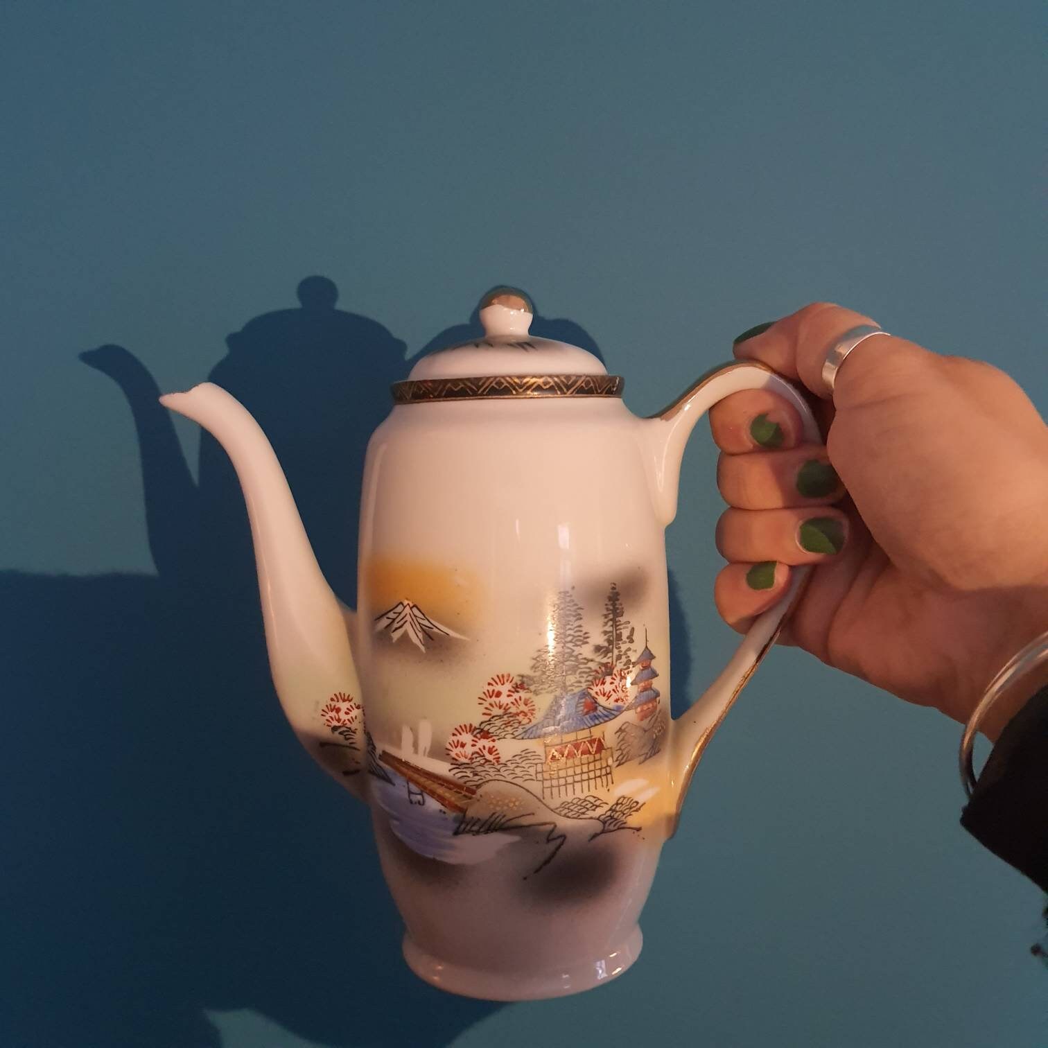 Vintage 1950s Japanese Porcelain Teapot and Sugar Bowl Tea Set - Etsy