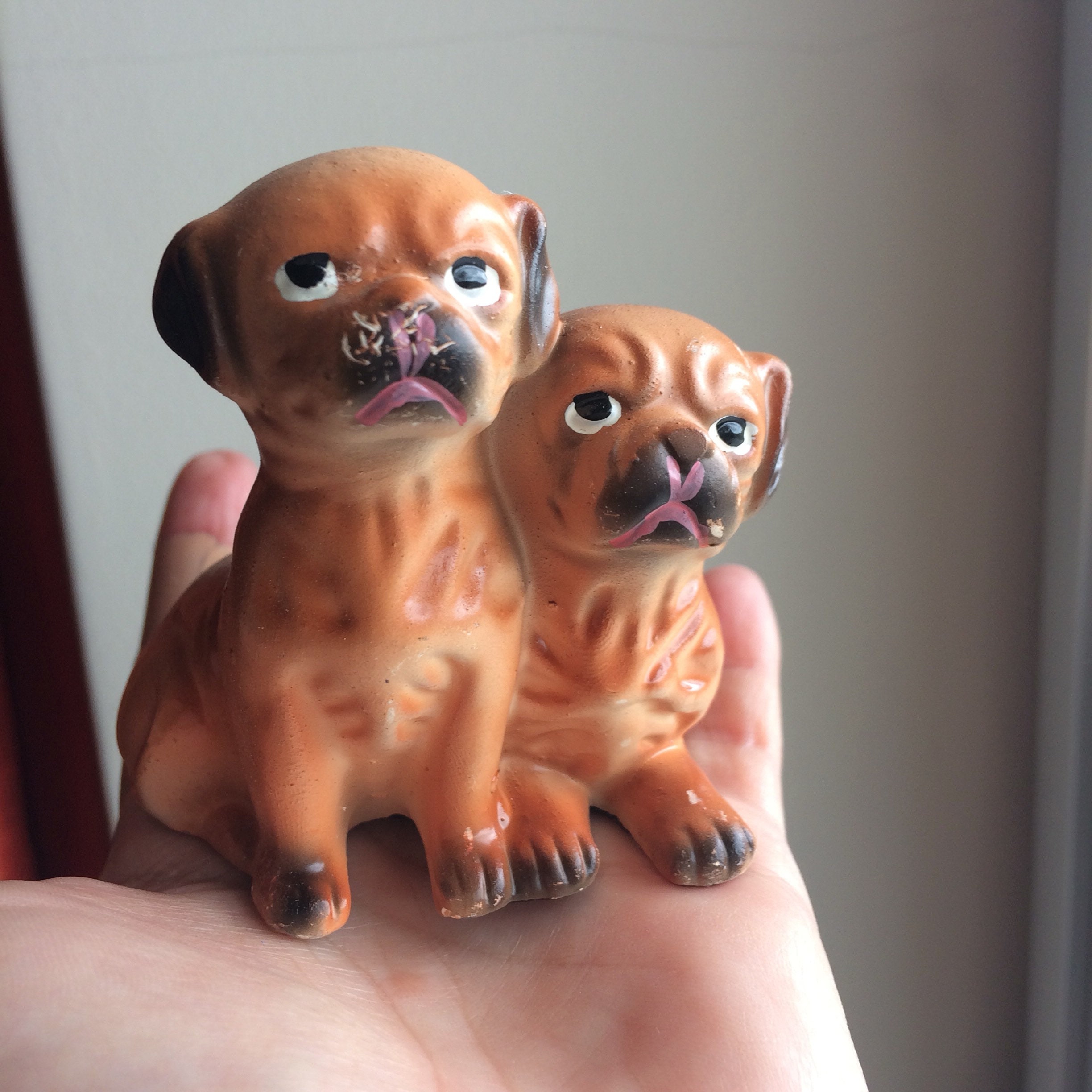 Vintage Ceramic Dogs Figurine Statuette Dog 60s Retro Decor | Etsy