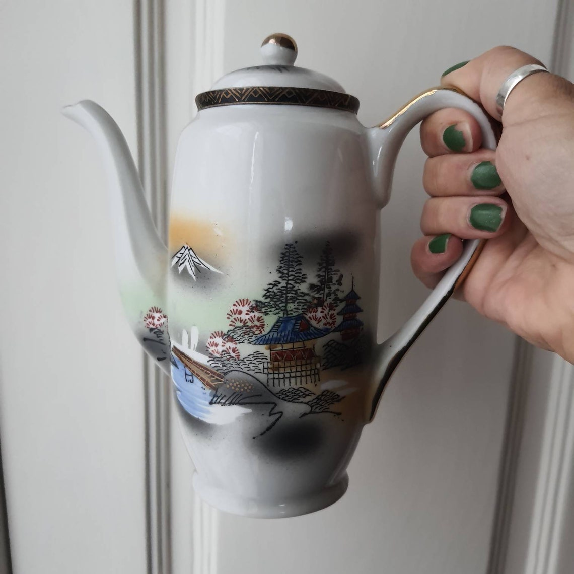 Vintage 1950s Japanese Porcelain Teapot and Sugar Bowl Tea Set - Etsy