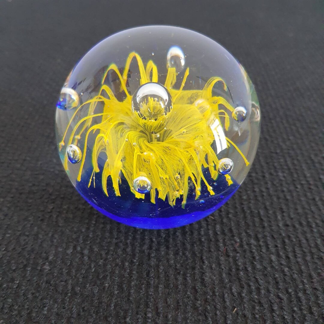 Vintage Glass Paperweight - Etsy