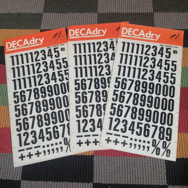 Rub on Numbers - Etsy Australia