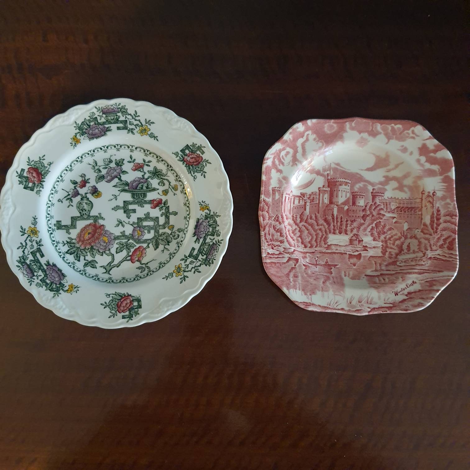 Vintage Set of 2 Collectible Plates Made in England Crown | Etsy