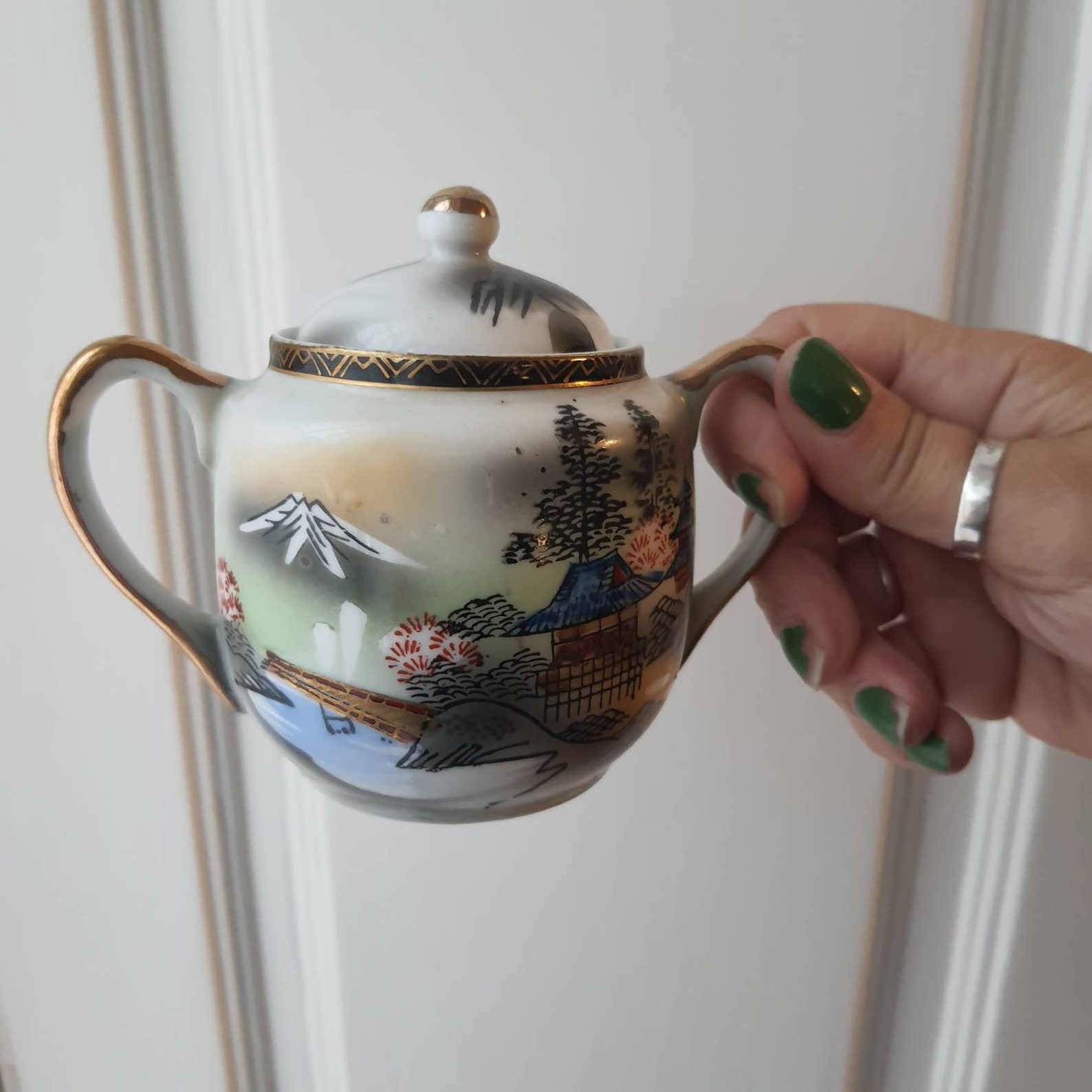 Vintage 1950s Japanese Porcelain Teapot and Sugar Bowl Tea Set - Etsy