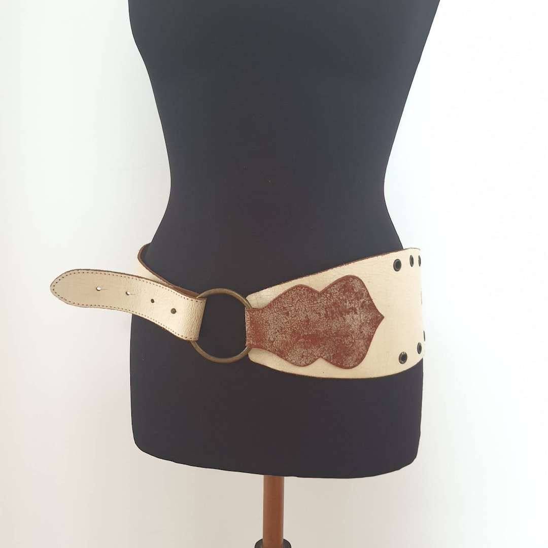 Vintage Genuine Leather Belt Hippie Boho Bohemian Belt - Etsy