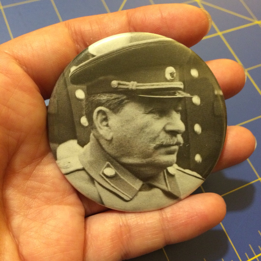 Big Pin Badge Pinback Button Stalin Communist WWII - Etsy