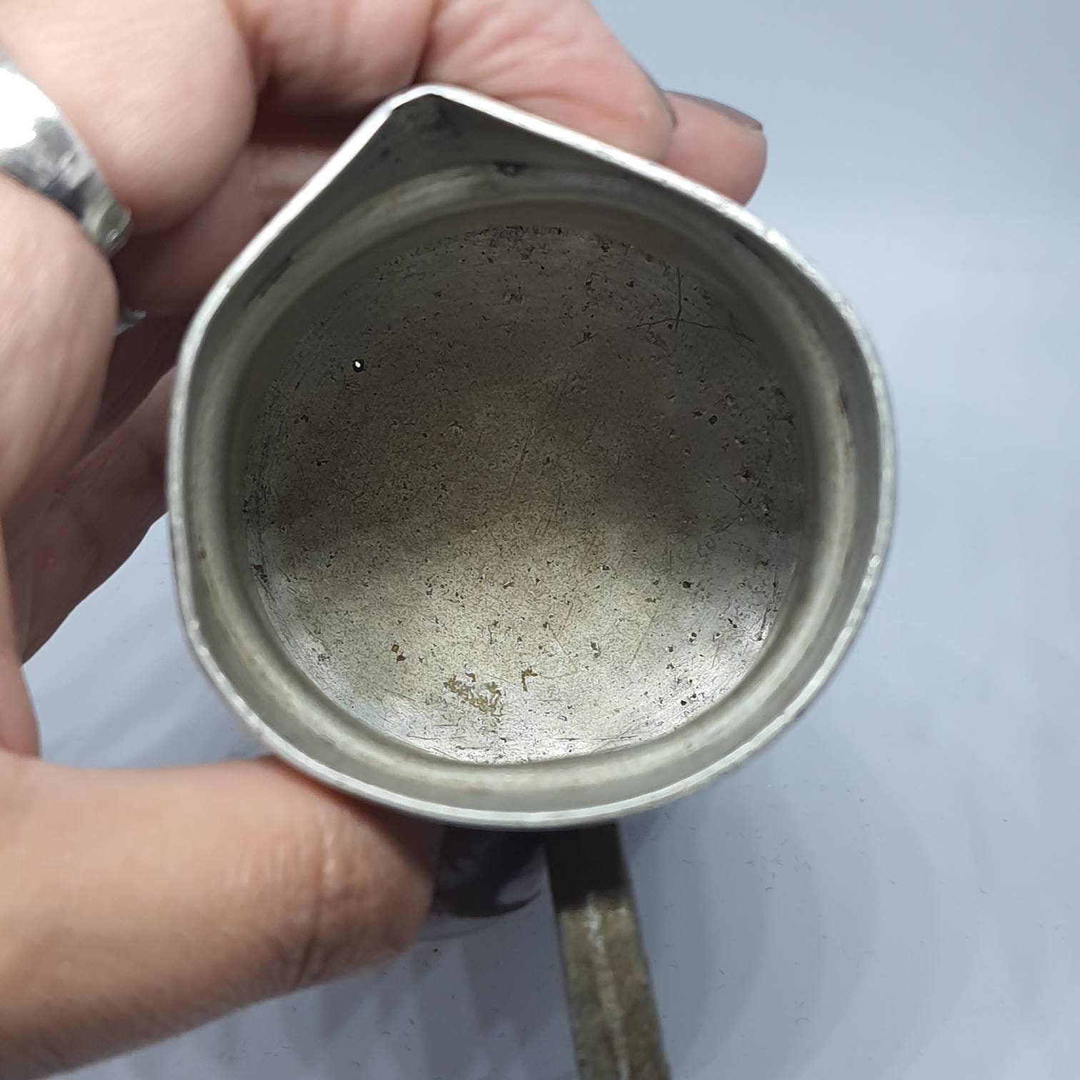 Vintage metal aluminium small jug pitcher handle old mid | Etsy