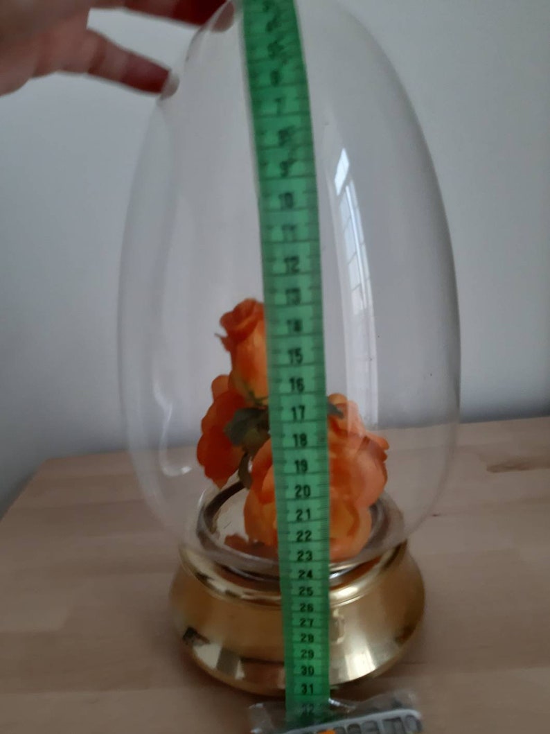 Vintage Music Box Rotating Dome Rosarium Roses | Etsy