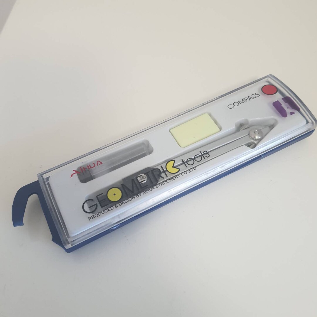 Vintage 90s Stationary School Compass Set With Graphite and Rubber for ...