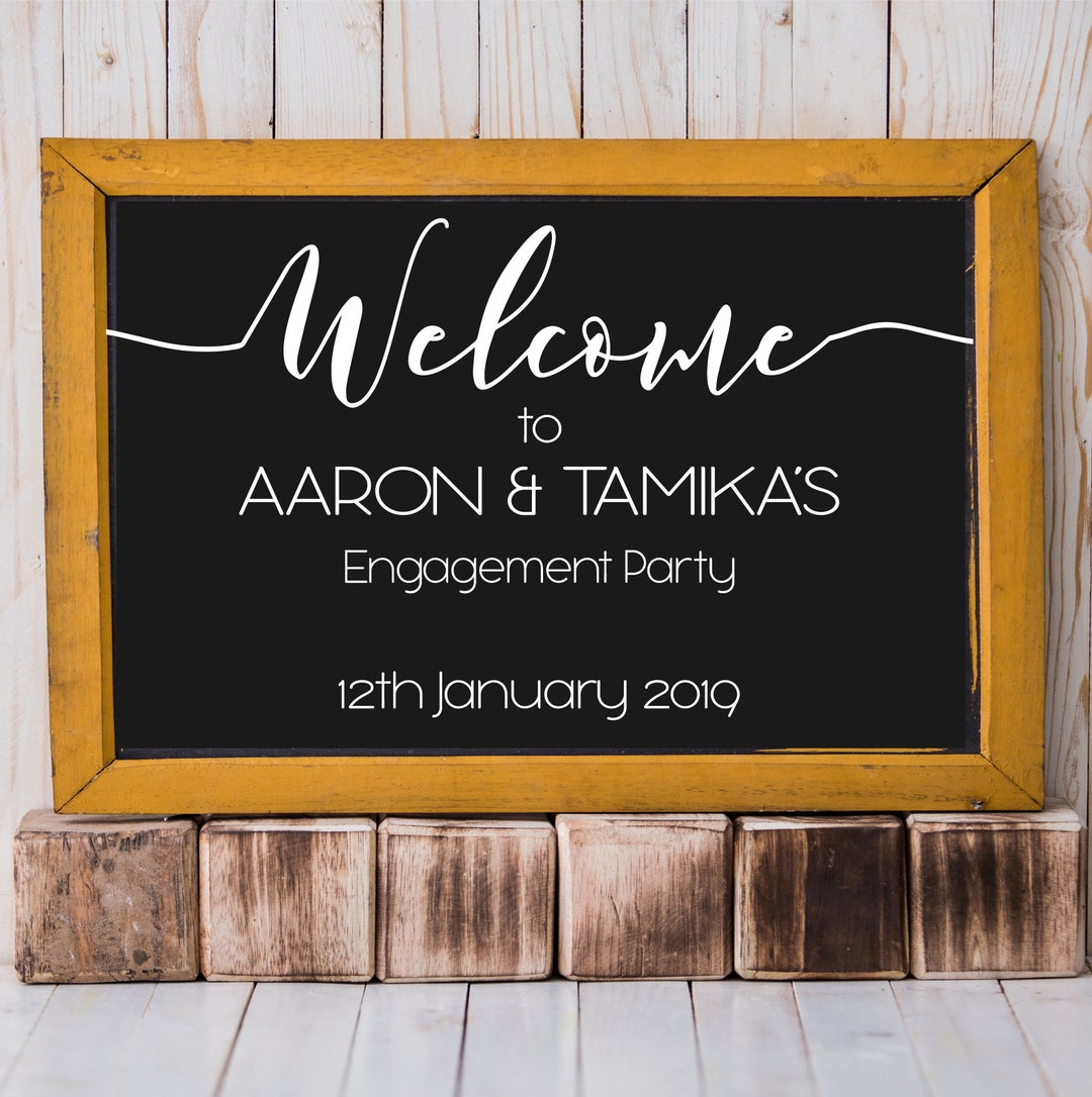 Welcome Sign Stickers DIY Vinyl Decal for Wedding, Engagement ...