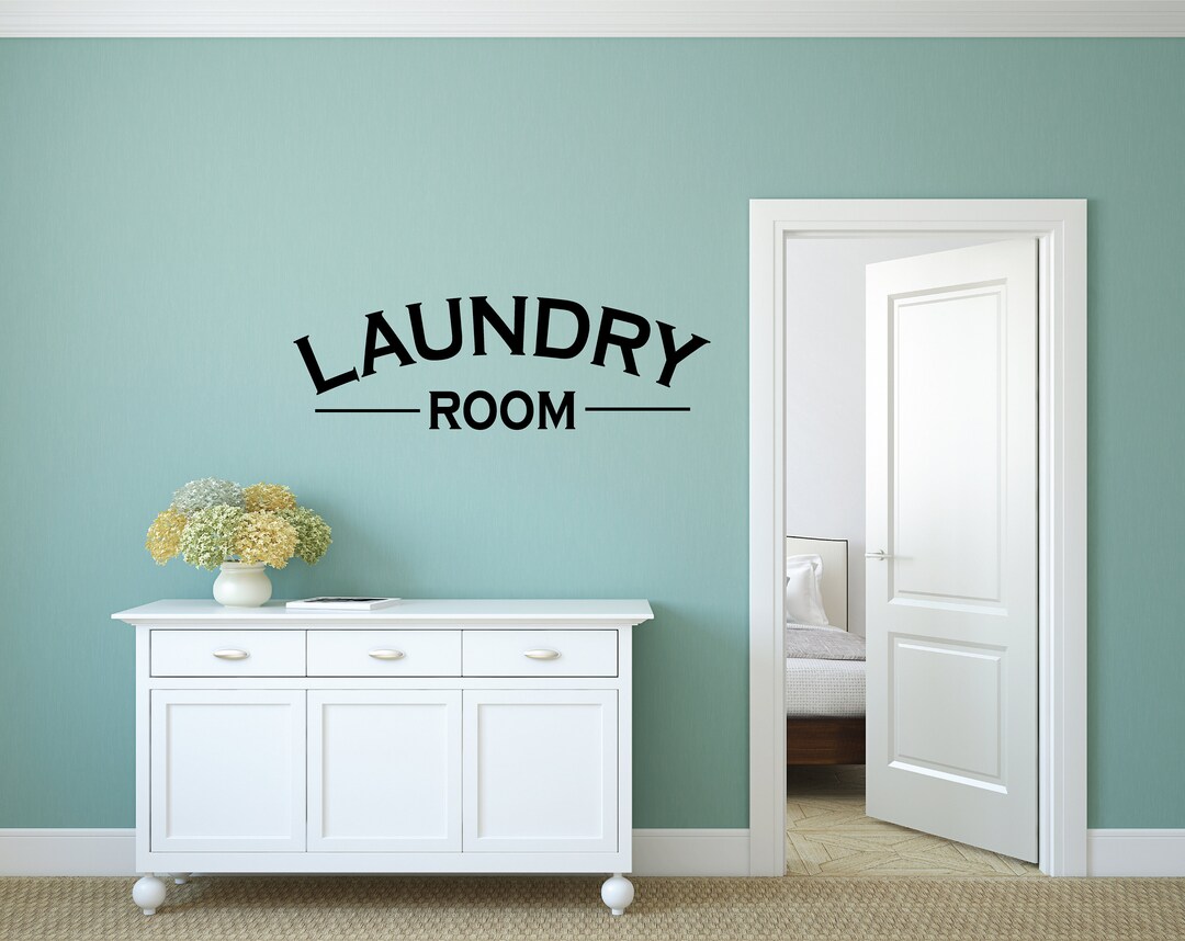 Laundry Room Wall Sticker / Clothes Washing Decal / REMOVABLE - Door ...