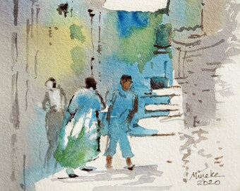 Izmir Turkey Original Art Watercolor Original Painting Wall | Etsy