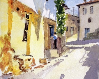 Izmir Turkey Original Art Watercolor Original Painting Wall | Etsy