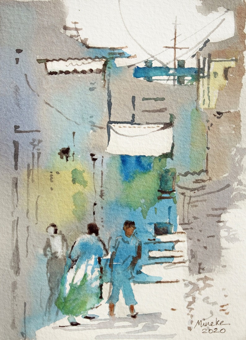 Izmir Turkey Original Art Watercolor Original Painting Wall Art "izmir ...