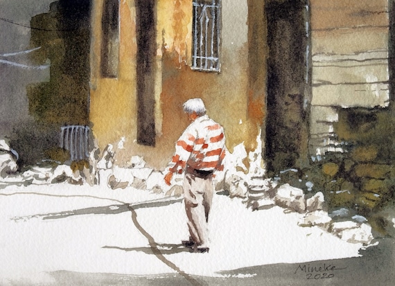 Izmir Turkey Original Art Watercolor Original Painting Wall | Etsy