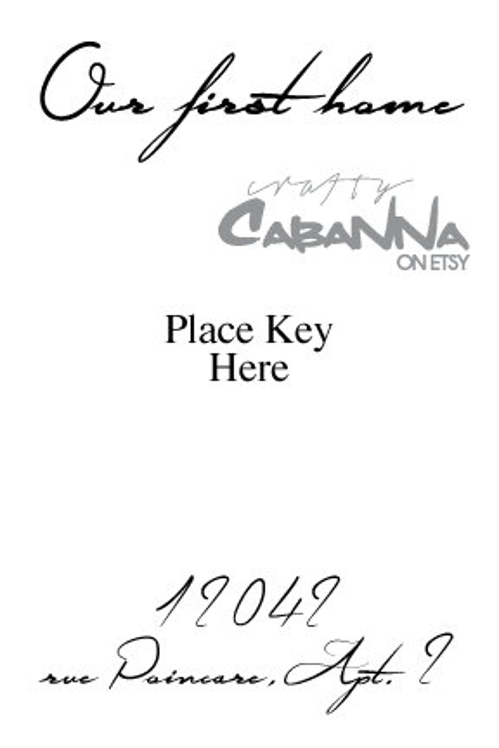 Our First Home Key Template - Etsy