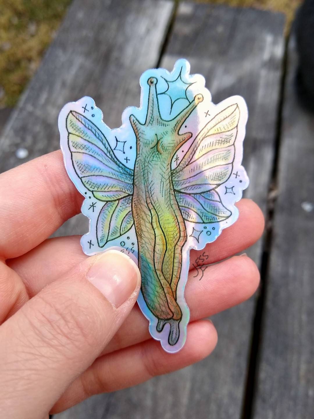 ONE Holographic Fairy Slug-mother sticker | Etsy