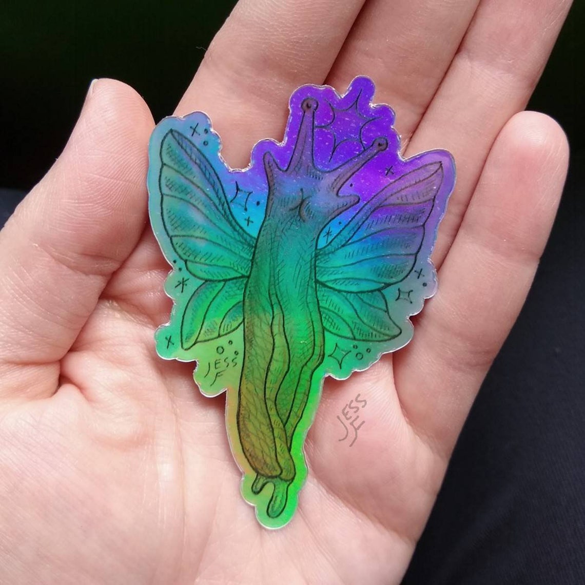 ONE Holographic Fairy Slug-mother Sticker - Etsy