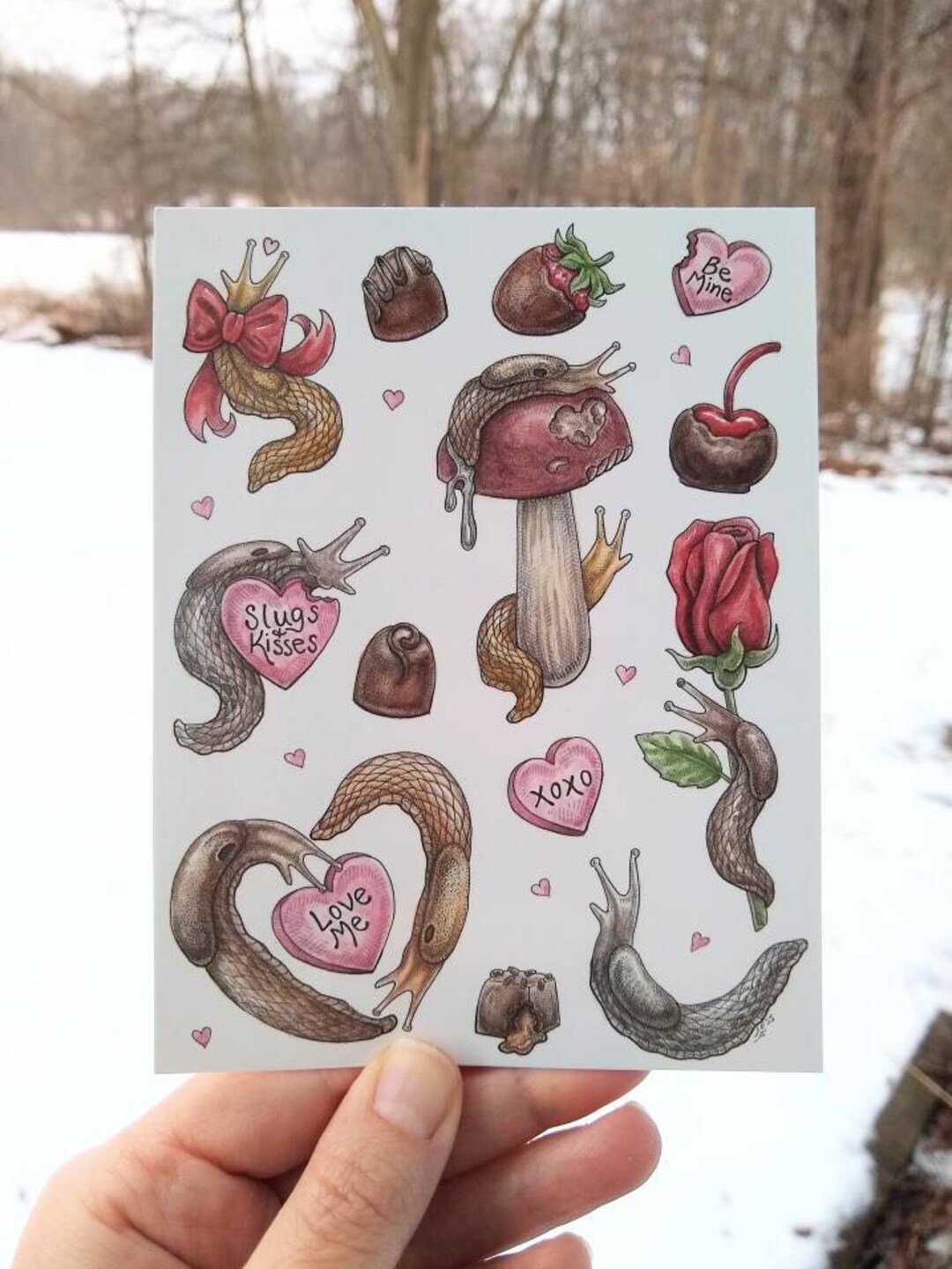 ONE love Slugs Postcard 5.5x 4.2 - Etsy